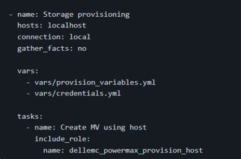 Creating And Using Ansible Roles Dell Powermax Ansible Modules Best Practices Dell