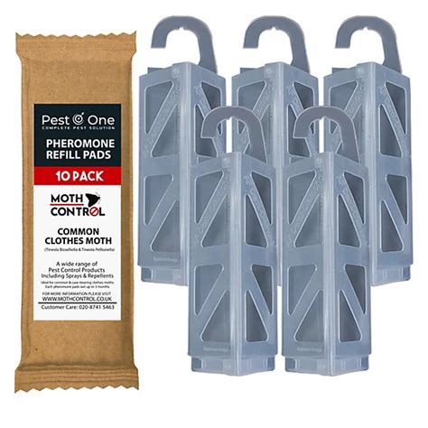5 Clothes Moth Traps And 10 Pheromone Refill Pads Wardrobe And Room Moth