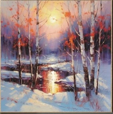 Картина Зимний лес Размеры 40x40 Год 2023 Цена 40900 рублей Художник Скулкина Ольга