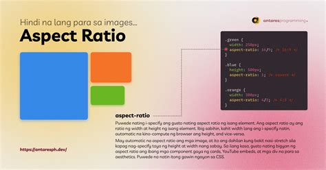 ang ratio ng height at width ng antares programming facebook