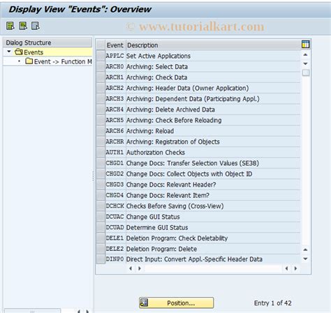 REBDBU0007 SAP Tcode BU Events Transaction Code