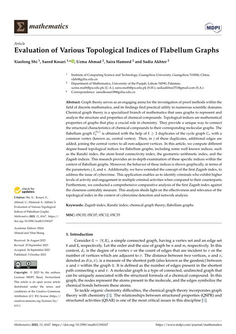 Pdf Evaluation Of Various Topological Indices Of Flabellum Graphs