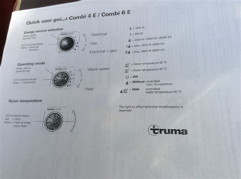 Another Truma Combi 4 E Question Smelling Hot And 402 H Error Code