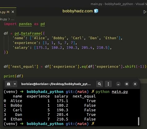 Comparing Previousnext Row Values In A Pandas Dataframe Bobbyhadz