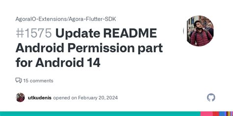 Update Readme Android Permission Part For Android 14 · Issue 1575 · Agoraio Extensionsagora