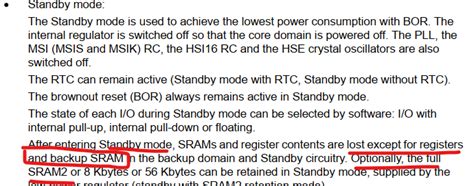 Solved Stm32u5 Backup Sram In Standby Stmicroelectronics Community