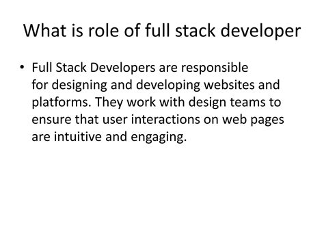 Full Stack Development Pptpptx