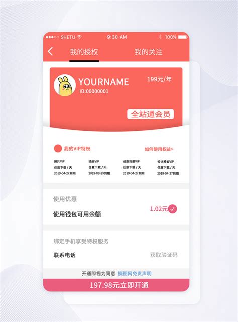 Ui Design Mobile App Authorization Interface Template Imagepicture