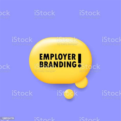 고용주 브랜딩 고용주 브랜딩 텍스트와 3d 음성 거품 배너 벡터 Eps 10 흰색 배경에 격리 갇힌에 대한 스톡 벡터 아트 및 기타 이미지 Istock