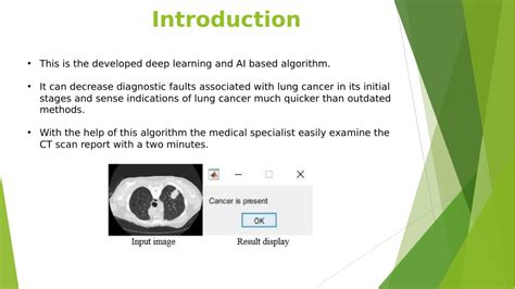 lung cancer detection algorithm power point presentation 2022