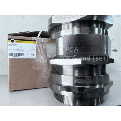 Cmp E1fud Exdexe M130 Nickel Plated Cable Gland Cw Locknut Earth Tag Nylon Wahser And Lsf