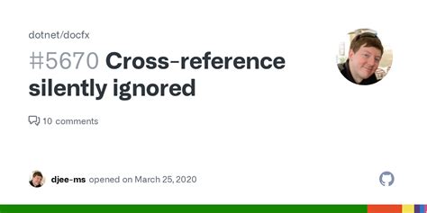 Cross Reference Silently Ignored · Issue 5670 · Dotnetdocfx · Github