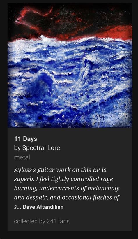 11 days spectral lore | Melancholy, Despair, Album covers