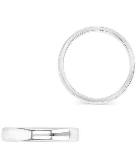 Macys Polished Finish Dome Comfort Fit Narrow Stack Band Macys