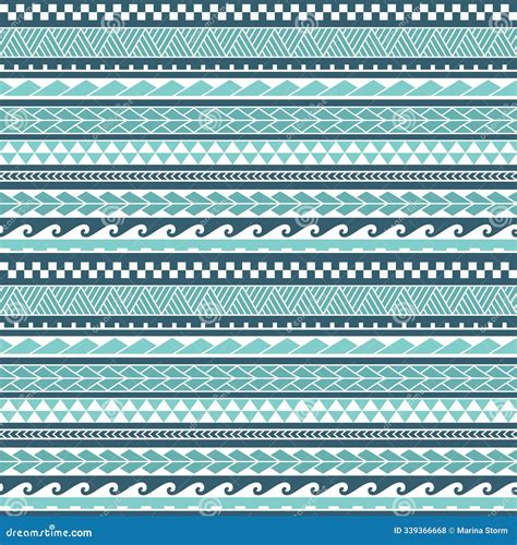 Maori Inspired Geometric Seamless Pattern Stock Illustration Illustration Of Ethnic Triangles