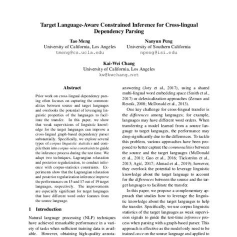 Target Language Aware Constrained Inference For Cross Lingual