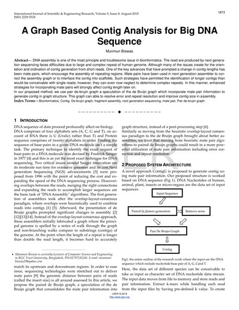 Pdf A Graph Based Contig Analysis For Big Dna Sequence