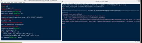 pythonとopencvを使用して複数の物体を検出するテンプレートマッチングの質問です