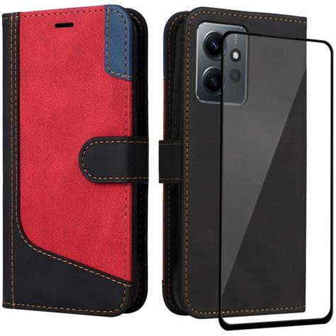 Verre Tremp Etui En Cuir Pu Pour Xiaomi Redmi Note G Housse Antichoc Cuir Pu