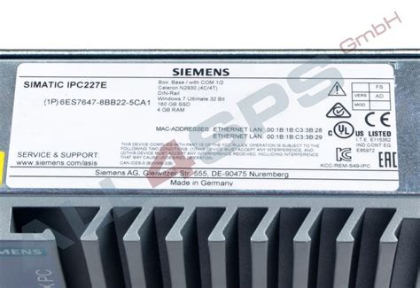 Simatic Ipc227e Nanobox Pc 6es7647 8bb22 5ca1 All4sps Gmbh 1 295 37