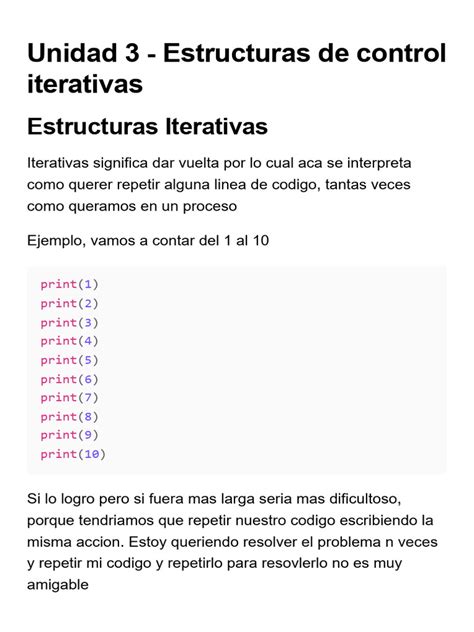 Estructuras De Control Iterativas En Python Pdf