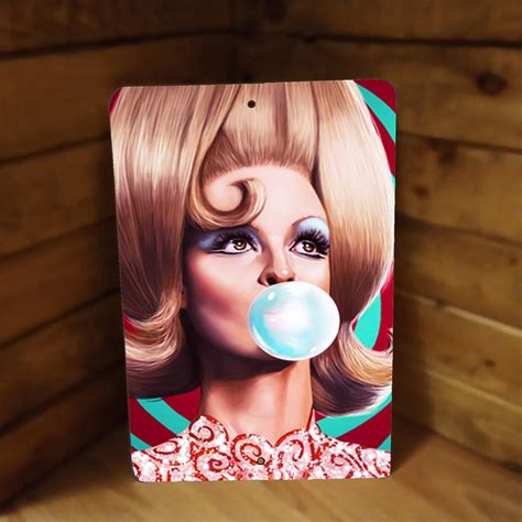 Mars Attacks Martian Alien Girl Illustrated Artwork Metal Poster Sign Etsy