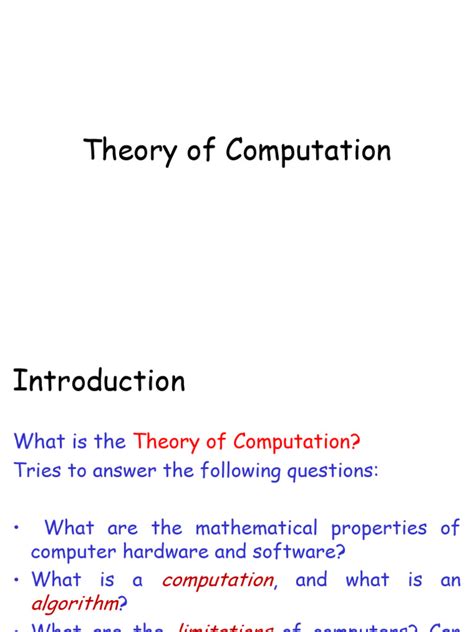 Introduction Pdf Computational Complexity Theory Automata Theory