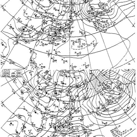 Surface Synoptic Charts At 0000 Utc 0800 Lst 11 January 1998 And 0000