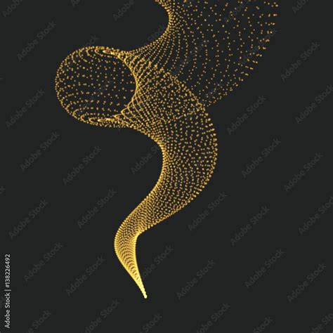 Helix Molecular Lattice 3d Vector Illustration Stock Vector Adobe Stock