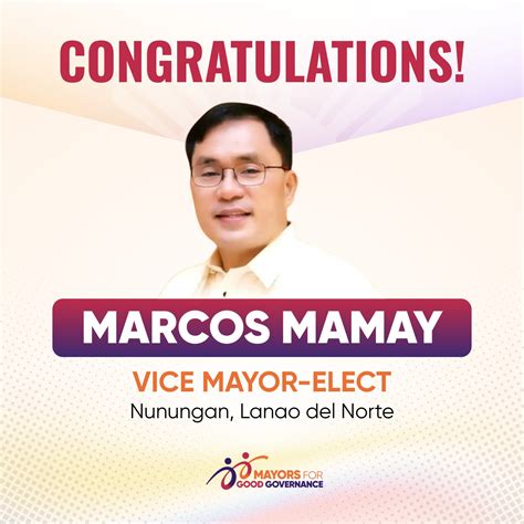 Mayors - Congratulations sa ating kasama sa M4GG na si Mayor Marcos ...