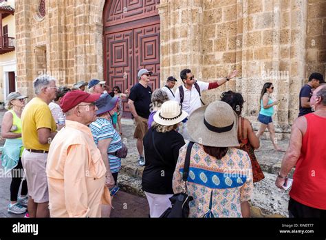 Cartagena Colombia San Pedro Claver Sanctuary Catholic Church Exterior Man Men Male Woman Female