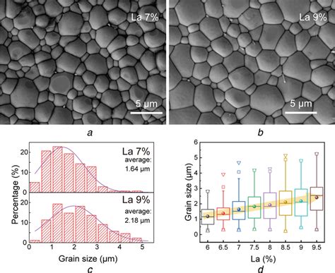 Micrographs And Grain Size Distributions A Micrographs Of The Fresh