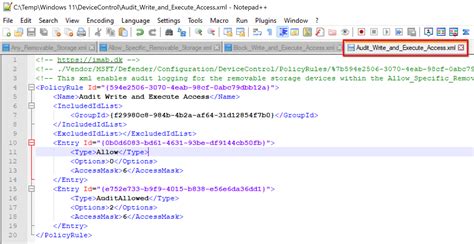 prevent write and execute access to non approved removable storage
