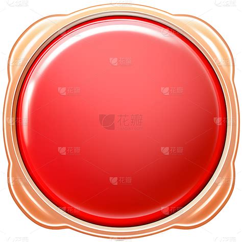 矢量红色按钮免抠元素