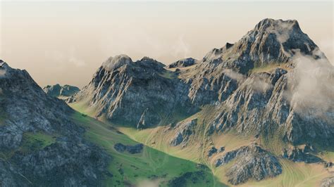 geometry node landscape with erosion simulation finished projects