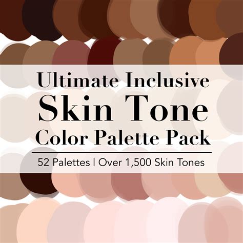 Inclusive Procreate Skin Tone Palette 52 Palettes 1500 Colors
