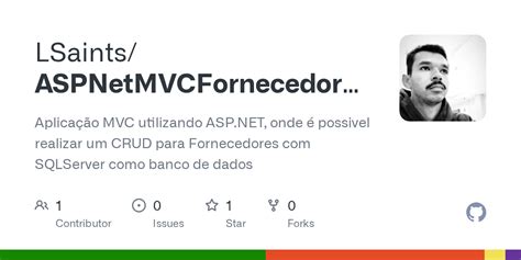 Github Lsaintsaspnetmvcfornecedorcrud Aplicação Mvc Utilizando Aspnet Onde é Possivel