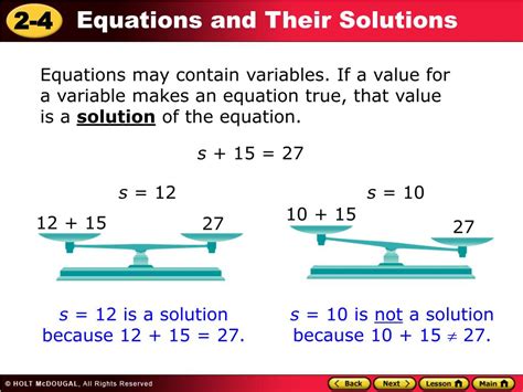 Ppt I Can Determine Whether A Number Is A Solution Of An Equation
