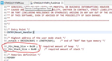 stm32cubemx file linker script file not generat
