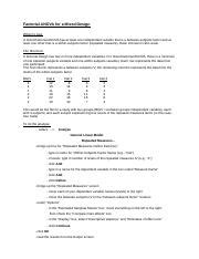 SPSS Factorial ANOVA For A Mixed Design Doc Factorial ANOVA For A Mixed Design When To Use