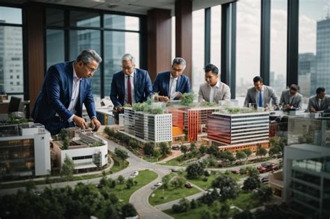 premium ai image real estate developer and businessmen team working