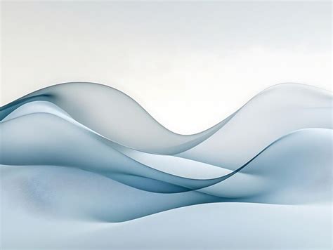 Abstract Fluid Blue Wave Design With Soft Gradients And Smooth Curves Creating A Calm Minimalist