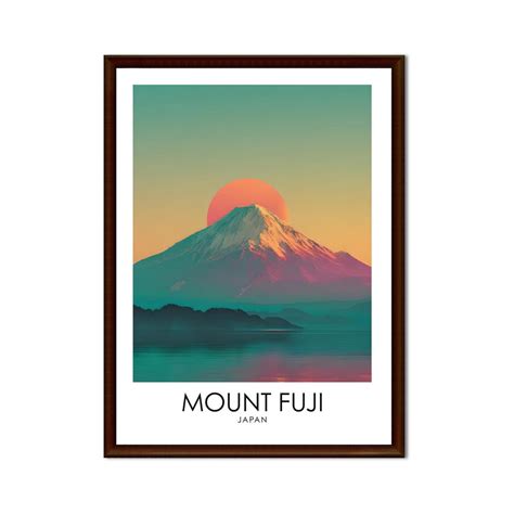 Mount Fuji Japan Poster Mt Fuji Art Print Japanese Mountain Travel