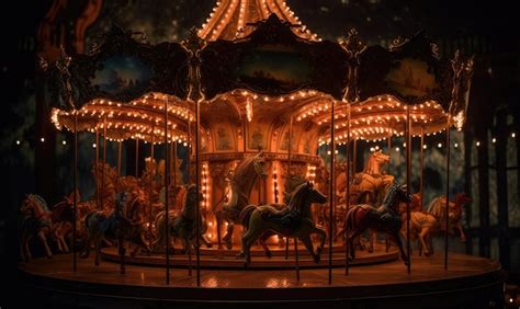 Premium AI Image Enchanting Carousel With Intricate Details And