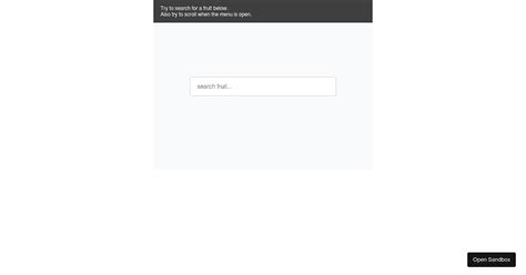 Downshift Codesandbox