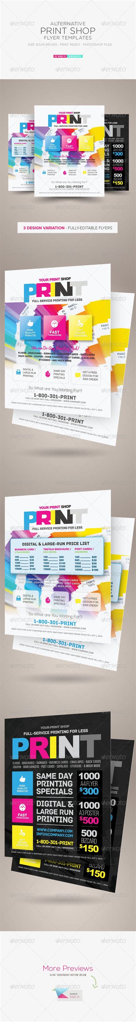 Print Shop Flyer Template Flyer Template Flyer Templates