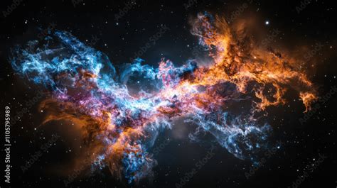 Transforming Astronomical Information Nebula Journey Into Intricate Data Outer Space Digital