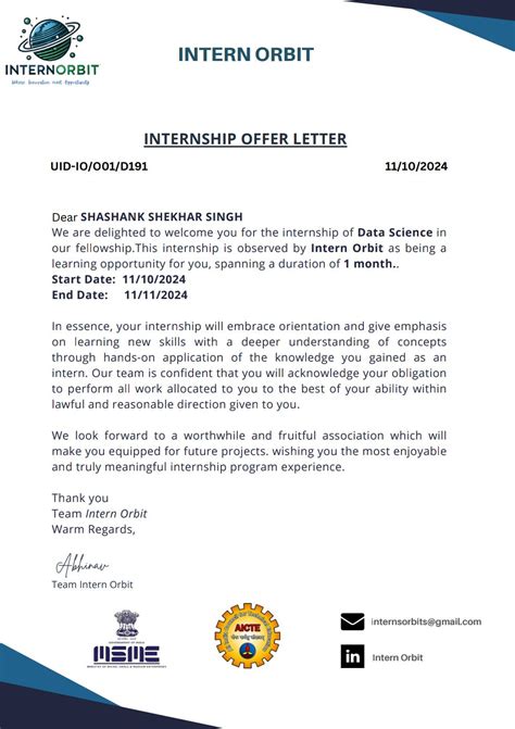 Shashank Shekhar Singh On Linkedin Internship Internorbit Datascience