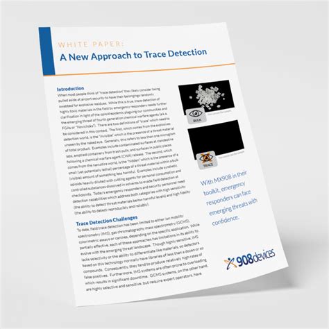A New Approach To Trace Detection 908 Devices