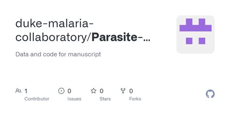 Github Duke Malaria Collaboratoryparasite Density And Transmission Manuscript Data And Code